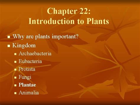 Kingdom Plantae Chapter 22 Introduction To Plants N