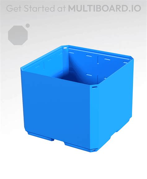 2x2x1 5 Simple Walls Universal Click In Multibin Shell Extension 3d Model By Multiboard On