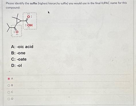 Solved Please Identify The Suffix Highest Hierarchy Suffix