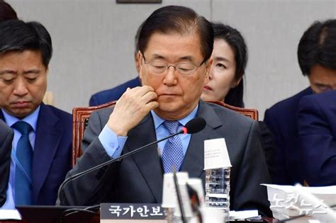 생각에 잠긴 정의용 국가안보실장 노컷뉴스