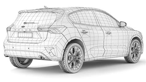 3d Ford Focus Ecoboost 2018 Turbosquid 2088102