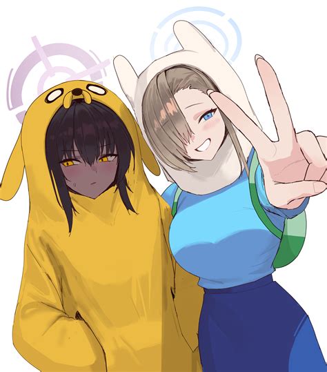Asuna Karin Finn The Human And Jake The Dog Blue Archive And 1 More