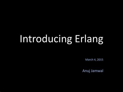 Introucing Erlang Ppt