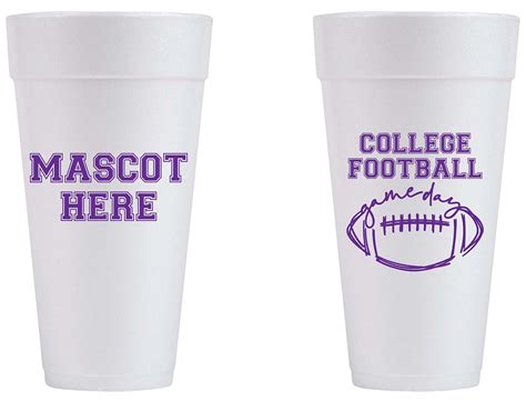 Football Tailgate Custom Printed Foam Cups Jjs Party House Mcallen Tx