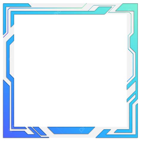 Attraktiver Futuristischer Quadratischer Rahmen Mit Blauer Farbe
