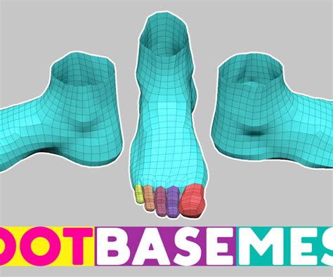 Artstation Foot Base Mesh Topology And Uv Map Resources