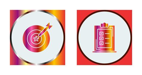 Dart And Checklist Icon Vector Art At Vecteezy