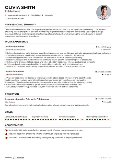 Phlebotomist Job Description Resume Vanniazeballos
