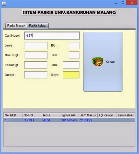 Aplikasi Parkiran Menggunakan Java Database Xampp MEDIA BELAJAR