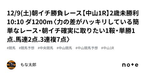 129土☀️朝イチ勝負レース☀️【中山1r】2歳未勝利 1010 ダ1200m〈力の差がハッキリしている簡単なレース・朝イチ確実に取り