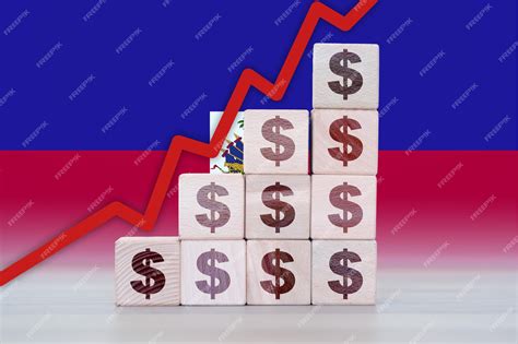 Premium Photo Haiti Economic Collapse Increasing Values With Cubes