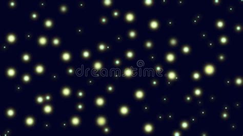 Yellow Shining Particles Move Slowly On A Dark Background Stock Video Video Of Decoration