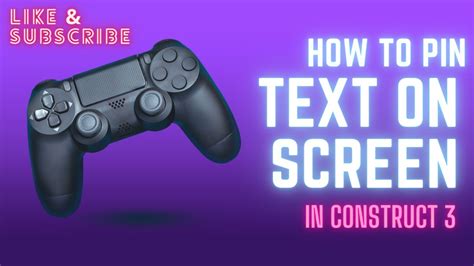 How To Pin Text On Screen Construct 3 Platformer Game 7 Youtube