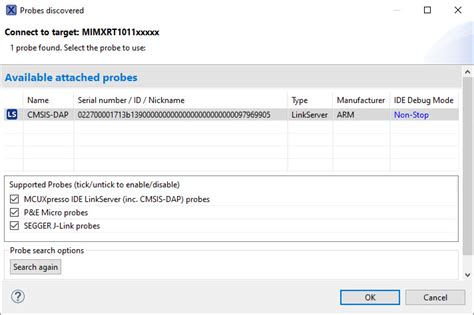 Upgrading LPC4322 Based Debug Probe Firmware On RT10xx MCU On Eclipse