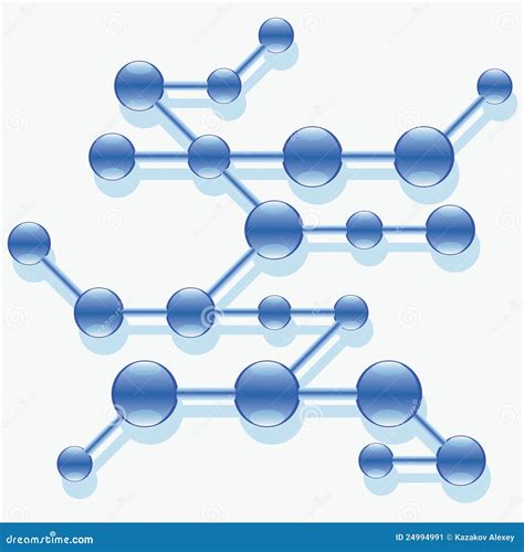 Structure Of Abstract Molecule Stock Vector Illustration Of