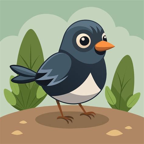 Una Caricatura De Un Pájaro Con Un Pico Amarillo Y Un Pico Negro