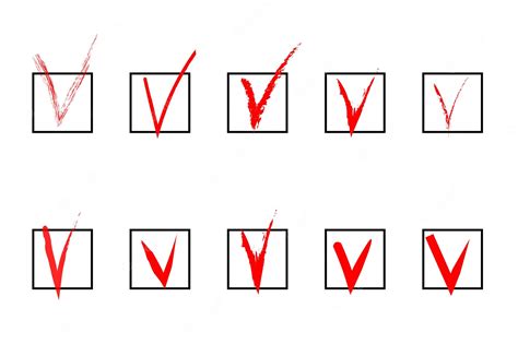 Premium Vector Check Mark Hand Drawn Check Mark And Box Empty Filled
