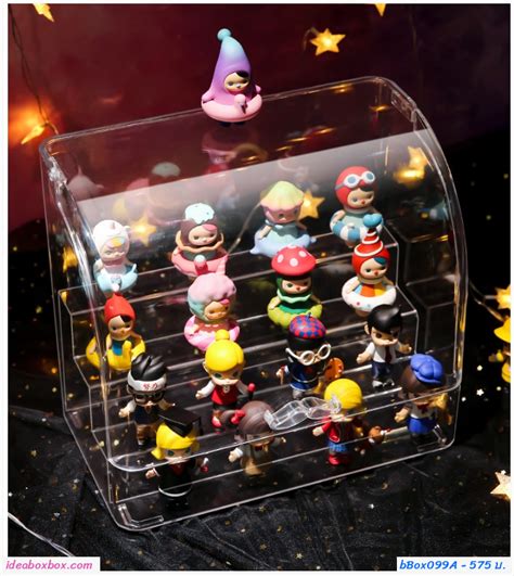 พรีออเดอร์ กล่องโชว์โมเดล Box Display พร้อมบันไดโชว์ 3 ชั้น แบบฝาโค้ง