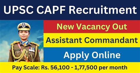 Upsc Capf Assistant Commandant Recruitment 2025 {apply Online} Career Notice