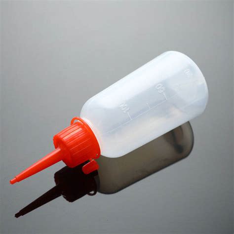 Ministar 100ml Plastic Clear Tip Applicator Bottle Plastic Squeeze