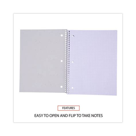 Wirebound Notebook 1 Subject Quadrille Rule 4 Sqin Assorted Cover