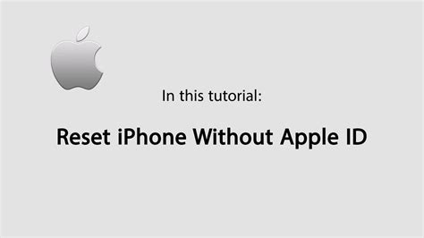 How To Factory Reset Ipad Without Apple Id