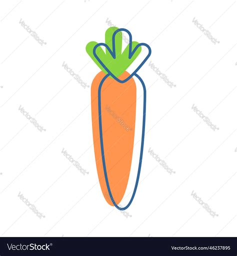 Carrot Symbol Vegetable Icon Royalty Free Vector Image