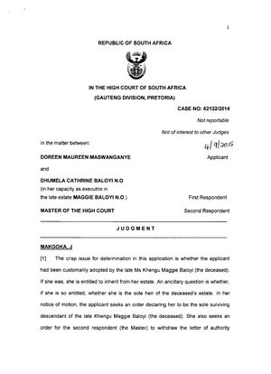 Solved An Overall Analysis Of The Prince Mbonisi Bekithemba Ka