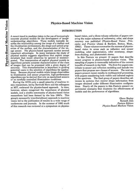 Pdf Physics Based Machine Vision Dokumentips