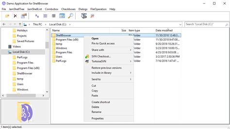 Provide Windows Shell Functionalities