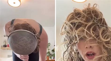 A Colander As A Diffuser An Odd Web Tip For Styling Wet Hair