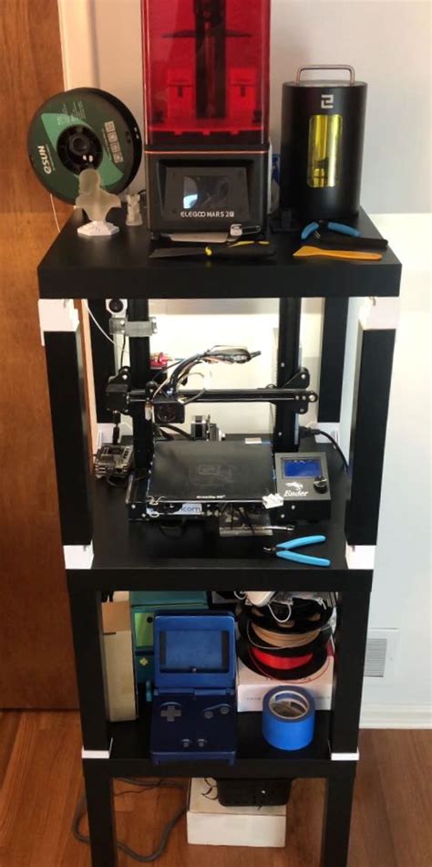 Finally Built An Ikea Hack Printer Shelf For My Ender And Mars Video