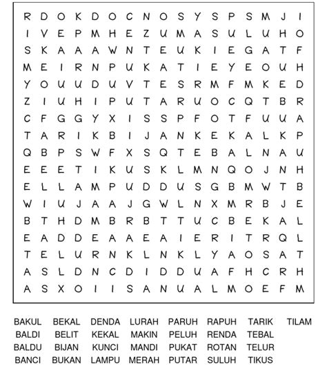 Cari Perkataan Tersembunyi Jawi Aktiviti Mewarna Huruf Jawi Latihan