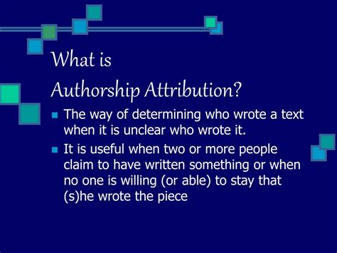 Ppt Authorship Attribution Powerpoint Presentation Free Download
