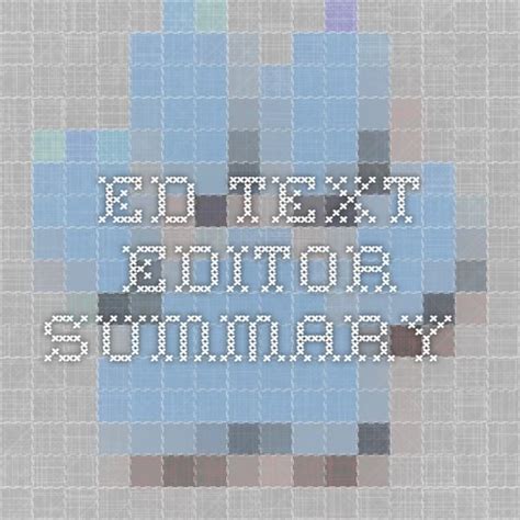 Ed Text Editor Cheat Sheets