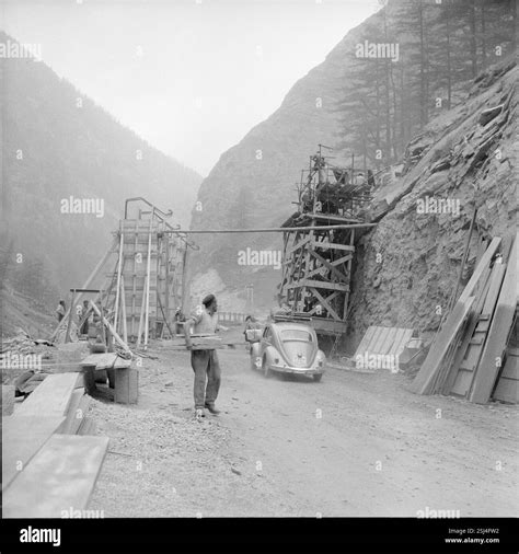 Simplon Passstrasse Im Bau 1959simplon Pass Road Under Construction