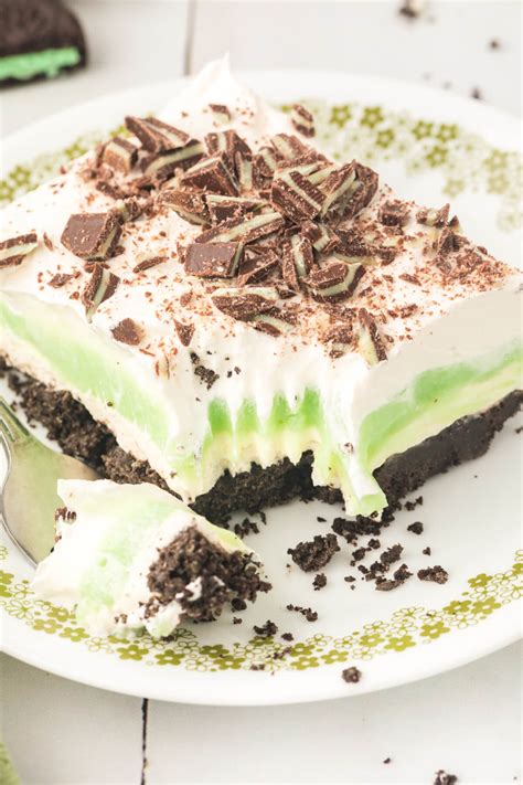 Grasshopper Lasagna Lush Love Bakes Good Cakes