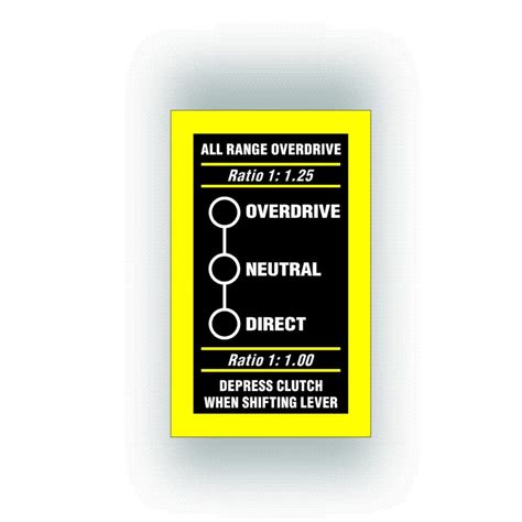 Shift Pattern Decal A Sticker Cj2 Cj3 Cj5 Fits Jeep Willys Saturn Warn