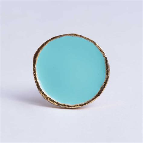 Freya Round Enamel Knob Bombay Duck