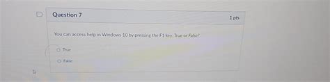 solved question 71 ﻿ptsyou can access help in windows 10 ﻿by