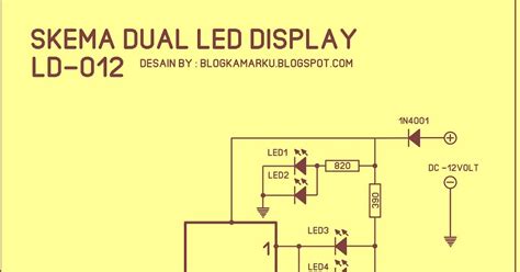 SKEMA RANGKAIAN LED DUAL DISPLAY LB1403 BLOGKAMARKU