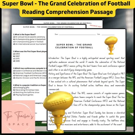Super Bowl The Grand Celebration Of Football Reading Comprehension