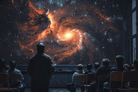 Teacher Leading Astronomy Class Premium Ai Generated Image