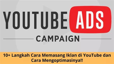 Langkah Cara Memasang Iklan Di YouTube Dan Cara Mengoptimasinya Jasa Sosial Media