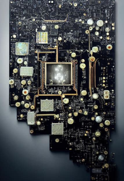 Premium Ai Image Close Up Of Computer Motherboard With Chip Generative Ai