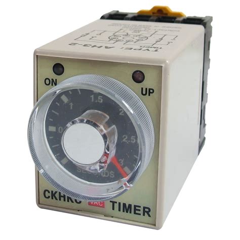 DIN Rail DPDT P Sec S Timer Delay Power On Time Relay VAC AH W Base Amazon Co Uk