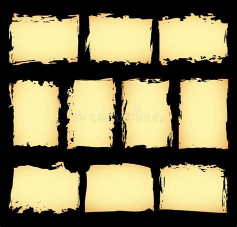 Isolated Sheet Set Of Antique Or Old Paper Template Horizontal And