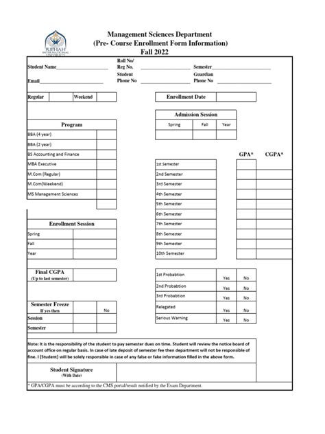 Pre Requisite Form For Students Updated1 Pdf