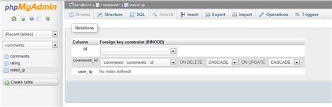 Php Creating Foreign Key In Phpmyadmin Mysql Stack Overflow