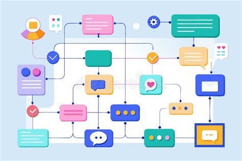 This Flowchart Showcases Various Message Communication Pathways Used In User Interactions